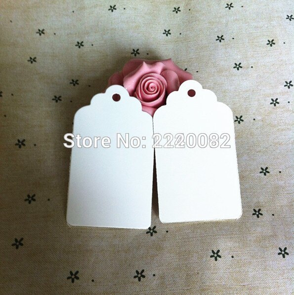 350gsm 4x7cm Cardboard Blank White Retro Swing tag... – Grandado