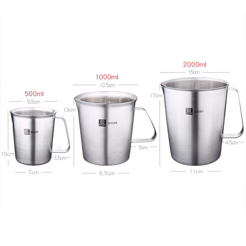 Thick Stainless Steel 304 Measuring Cup with Scale... – Vicedeal