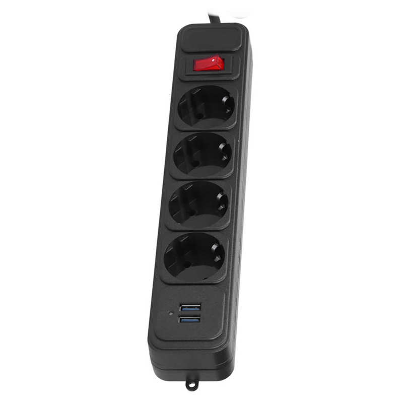 Power Strip 4 Outlets 2 USB Charging Port Overload... – Grandado