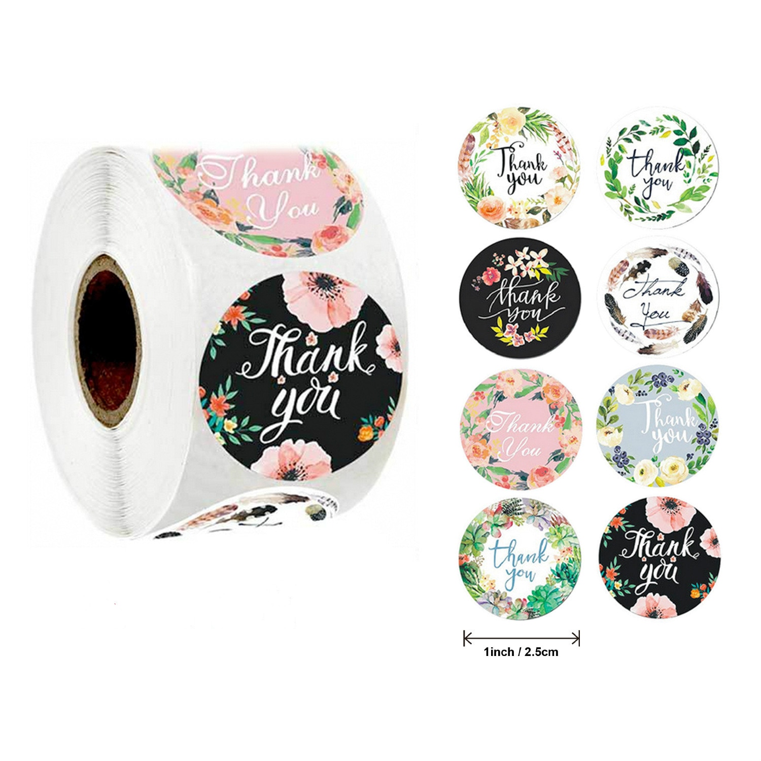 500pcs/roll Round Labels Kraft Paper Sticker Drage... – Grandado