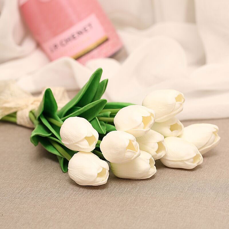 1PC Mini PU Tulips Artificial Flowers Real Touch A... – Vicedeal