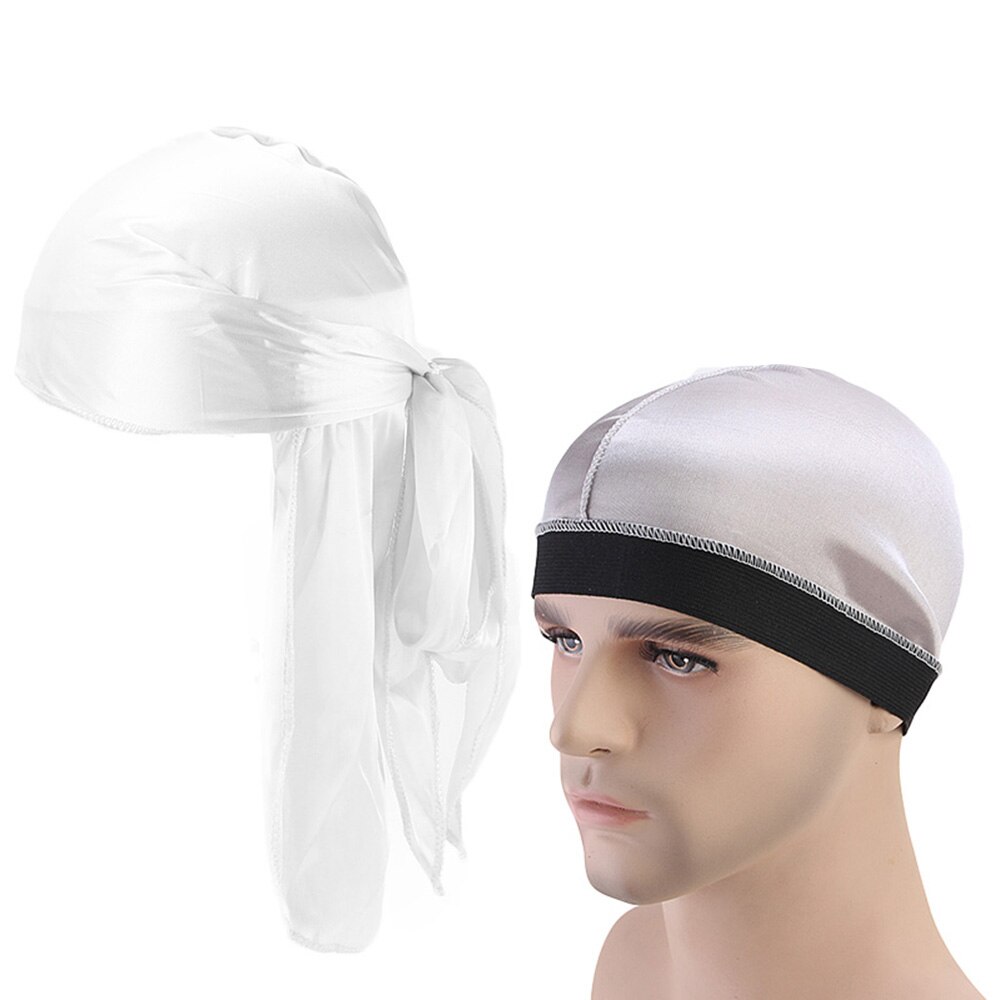 Unisex Durag Long Satin Breathable Turban Du rag P... – Vicedeal