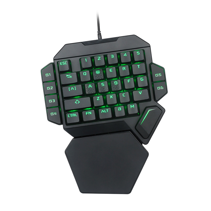 Left Hand Keyboard Single Hand Wired Ergonomic Key... – Grandado