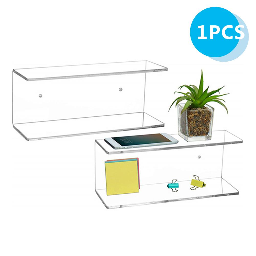 2-Layer Acrylic Wall Shelf Bedroom Office Items Wa... – Grandado