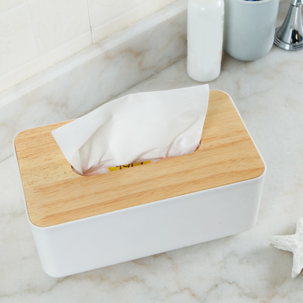 Nordic Holz Tissue Box Bad Tisch Tissue Fall Conta... – Grandado