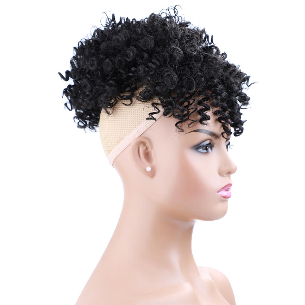 Blice – postiche synthétique Afro courte, crépue et bouclée, queue de ...