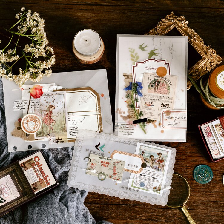 60 pcs/box vintage fairy stamp decoration paper st... – Grandado