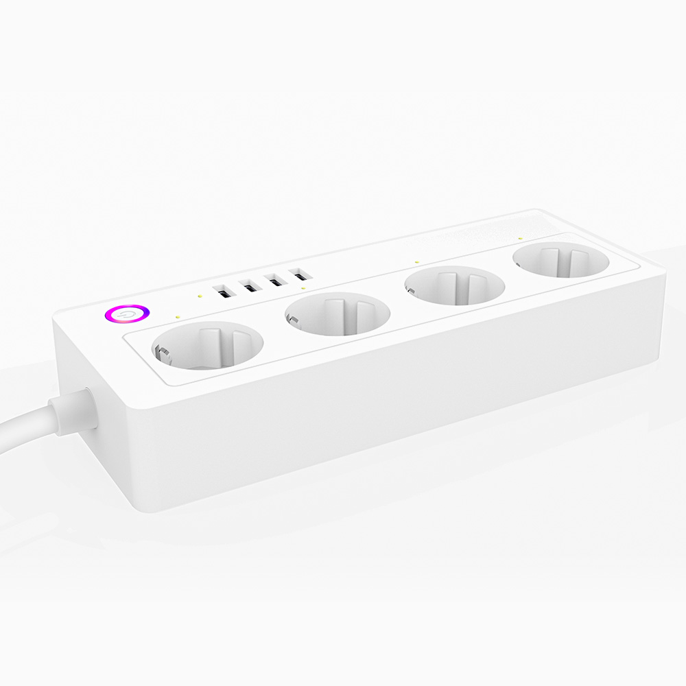 4 Outlets Plug Socket Wifi Smart Power Strip with ... – Vicedeal