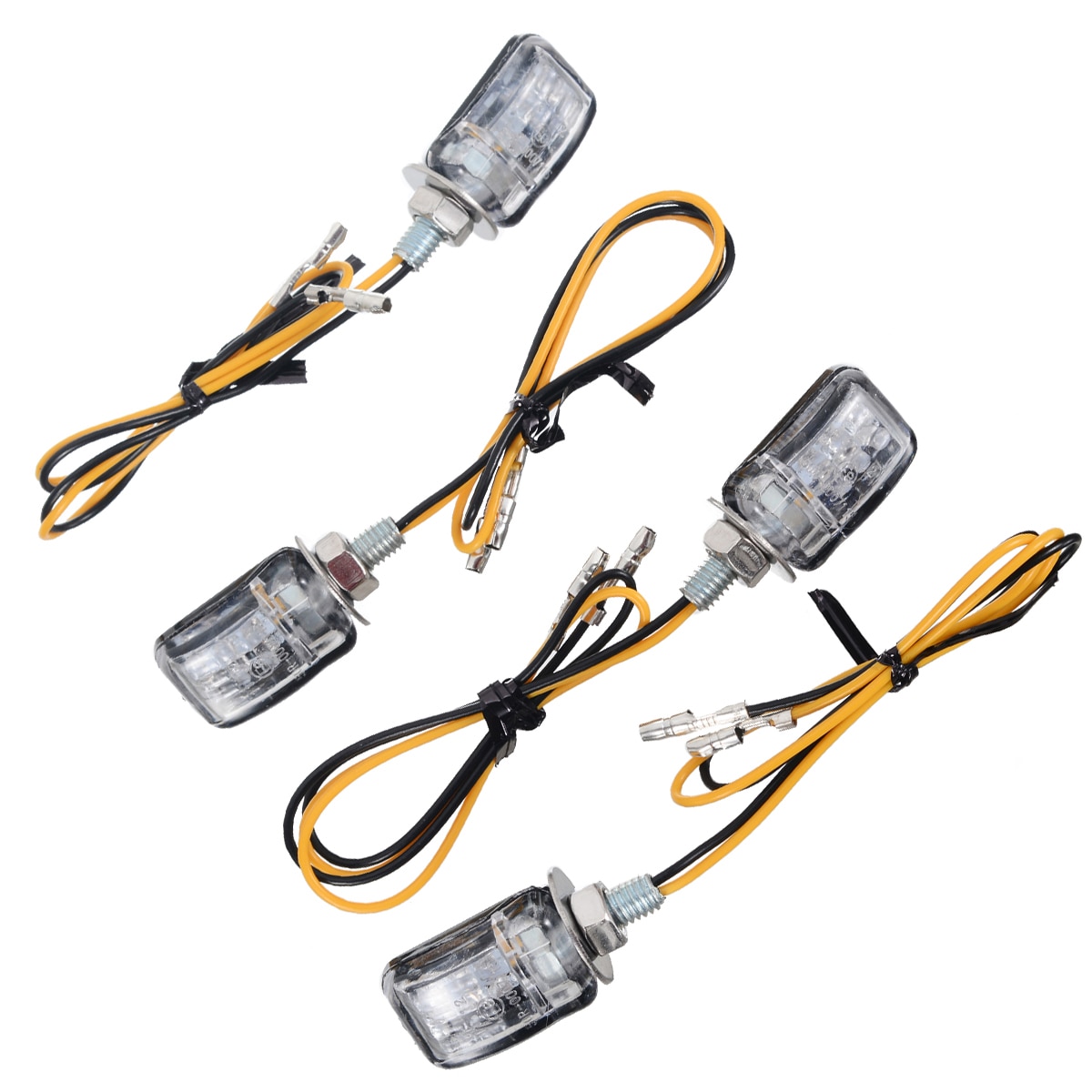 4 stücke 12V Bernstein LED Motorrad Dirt Bike Blin... – Grandado