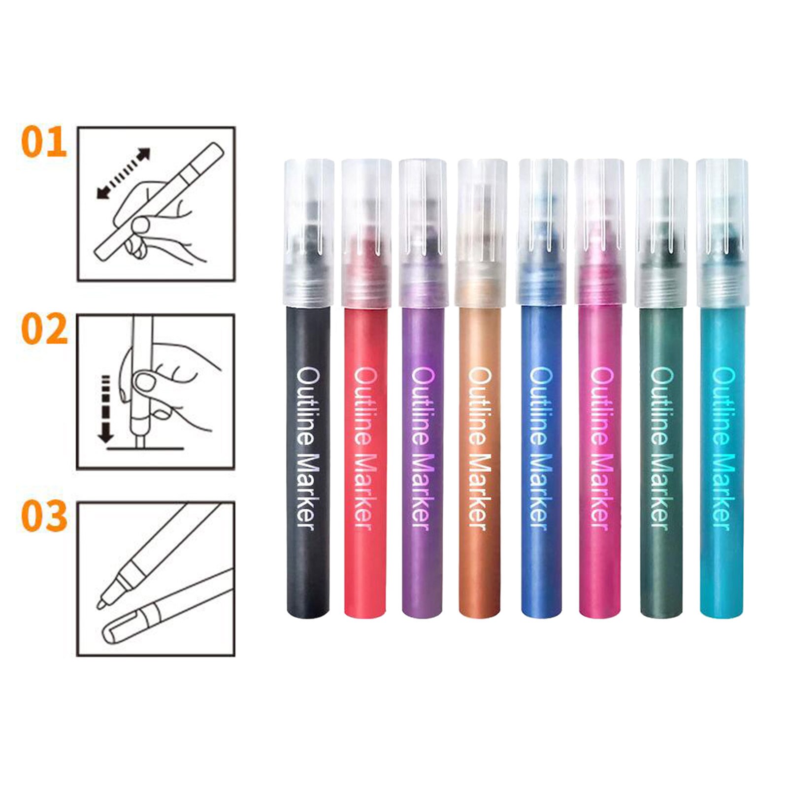 8 Colors Marker Pen for Rock Painting, Ceramic, Po... – Grandado
