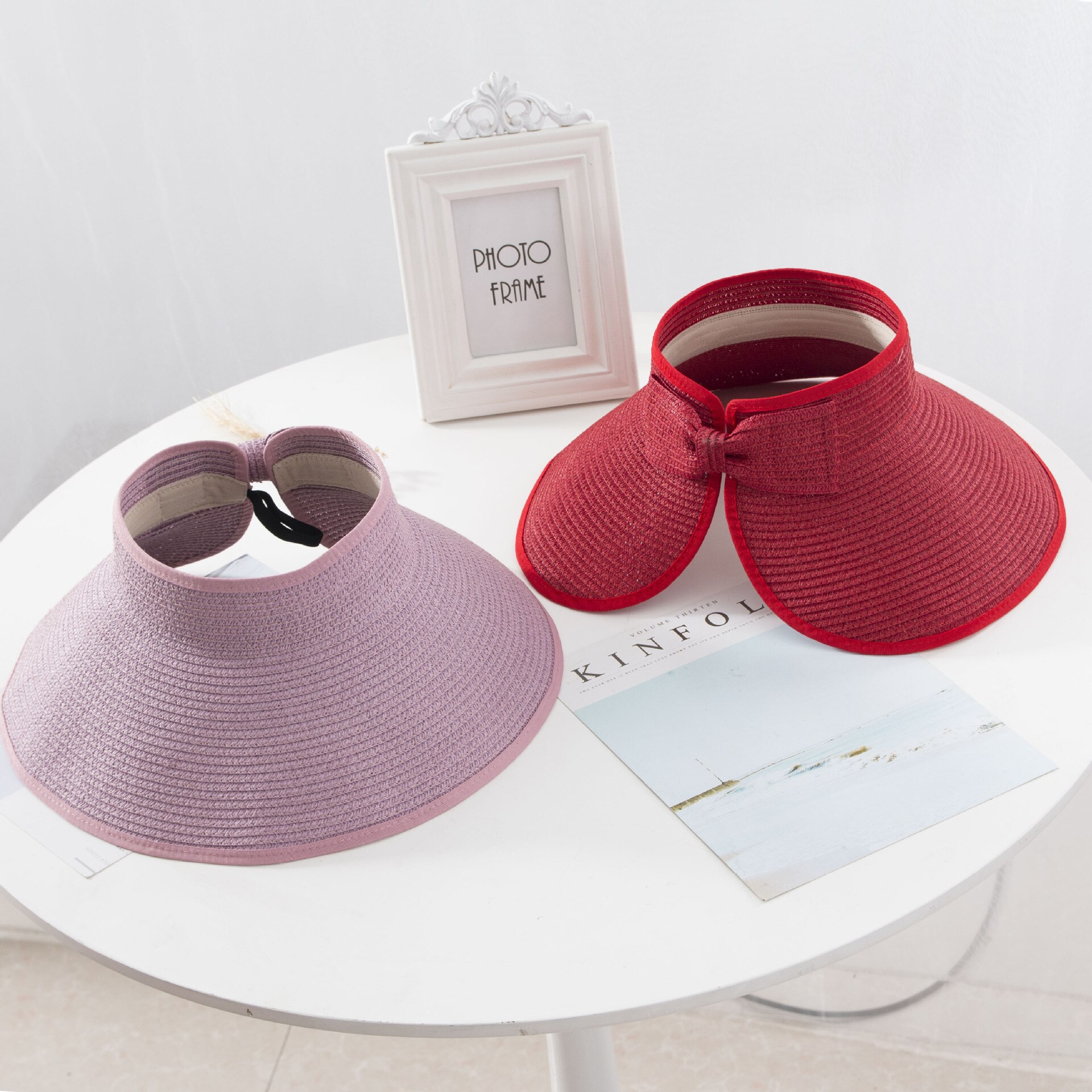 Summer Folding Empty Top Hat Straw Hat Sun Hat Bea... – Grandado