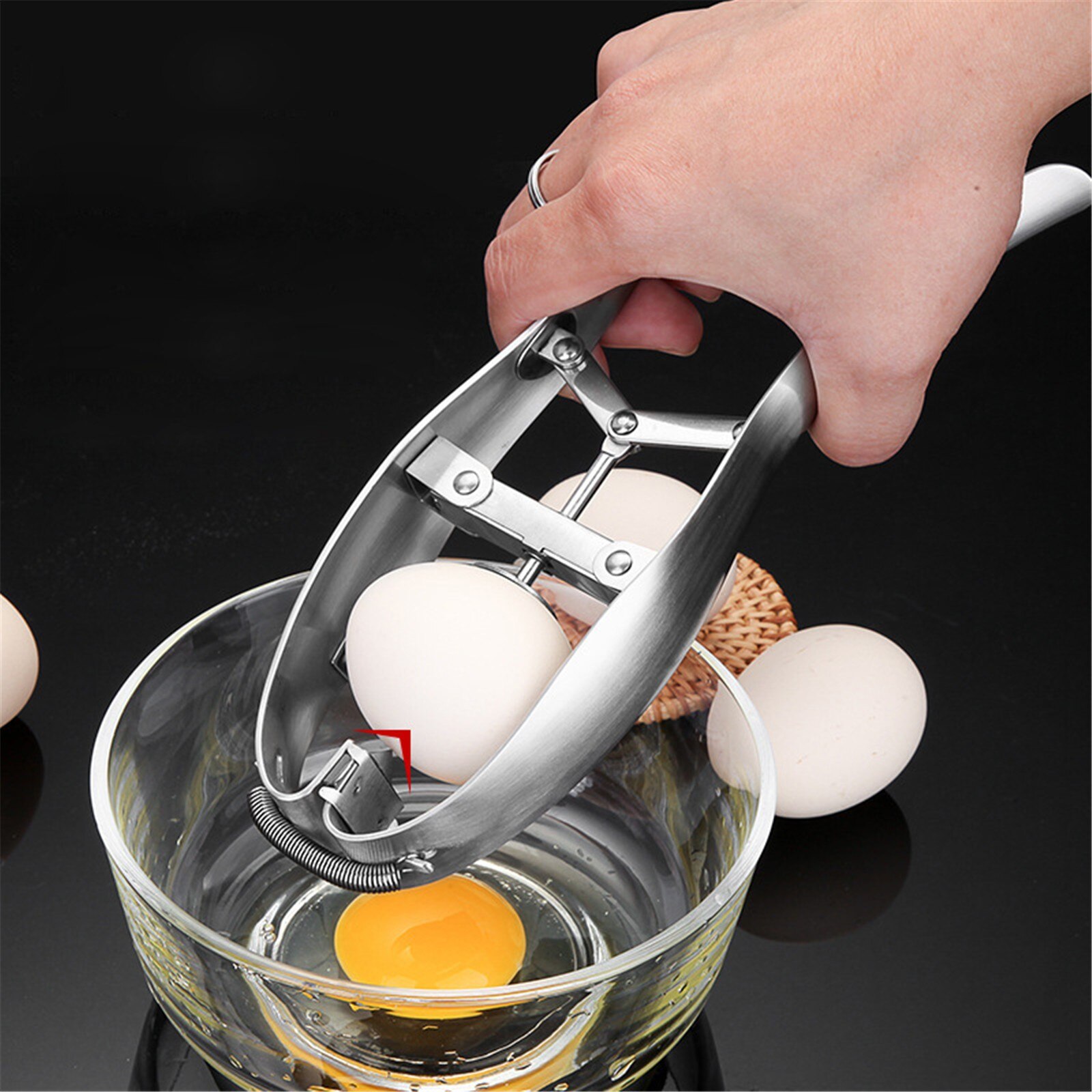 Stainless Steel Raw Egg Opener Eggshell Cracker To... – Grandado