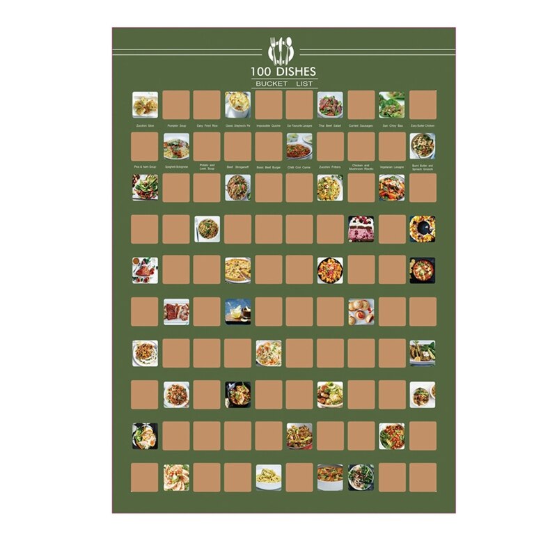 Top 100 Lijst Kras Menu Poster Heerlijk Eten Poste... – Vicedeal