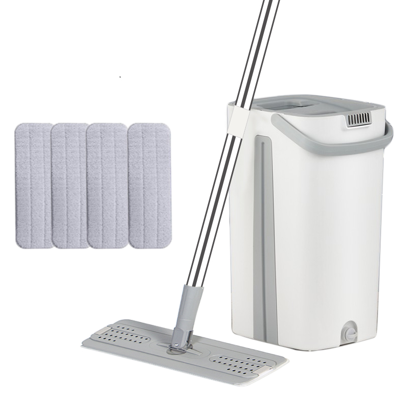 Platte Mop En Emmer Squeeze Vloer Mop Met Emmer Lu... – Grandado