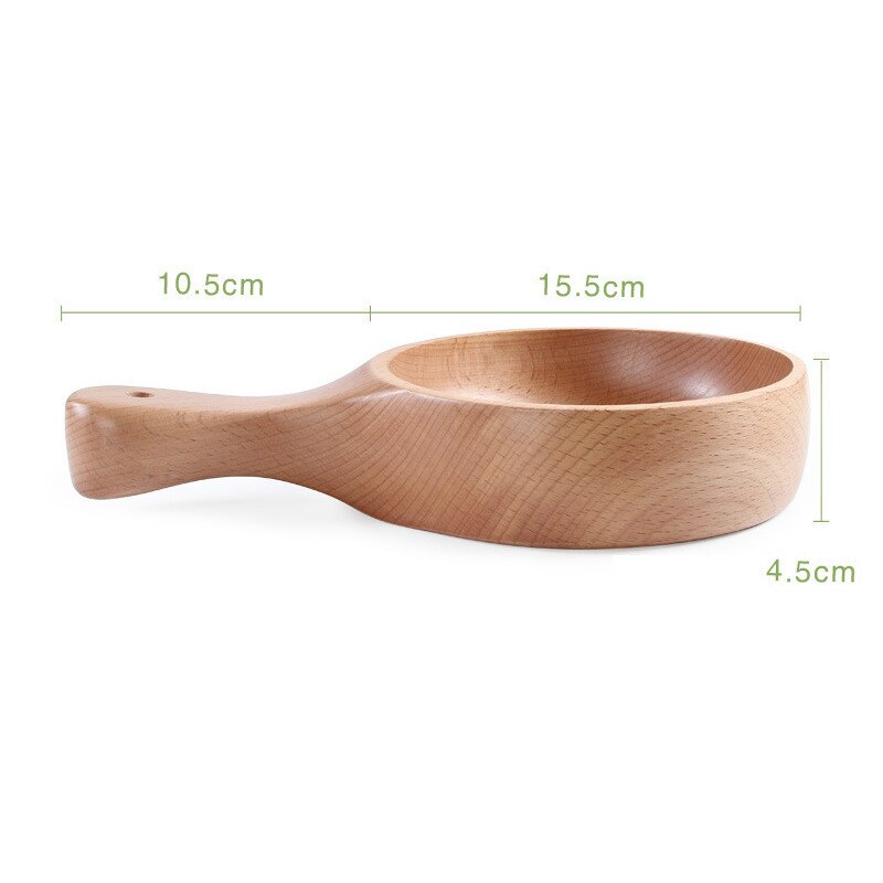 Japanse Stijl Beuken Houten Kom Met Handvat Fruit ... – Grandado