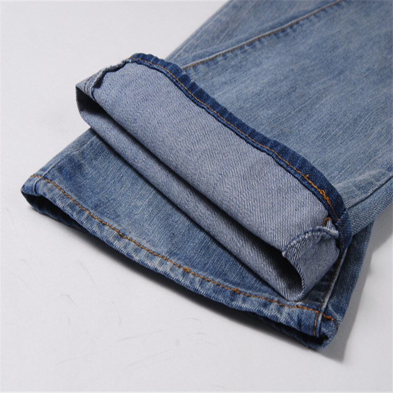 Light Blue flared Men's bell bottom denim male... – Grandado