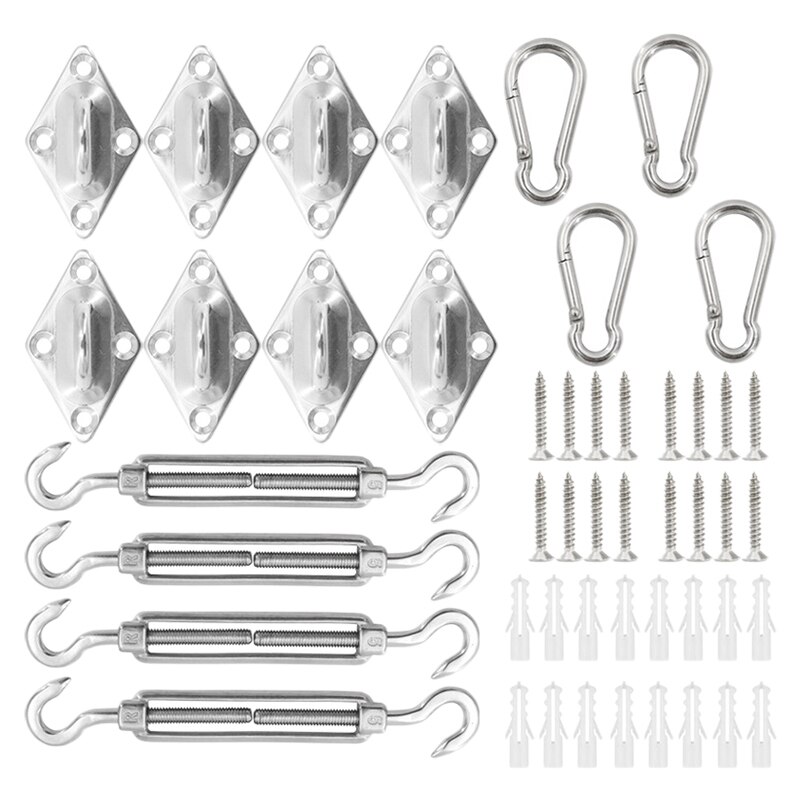 Heavy Duty Sun Shade Sail Hardware Kit For Garden ... – Grandado