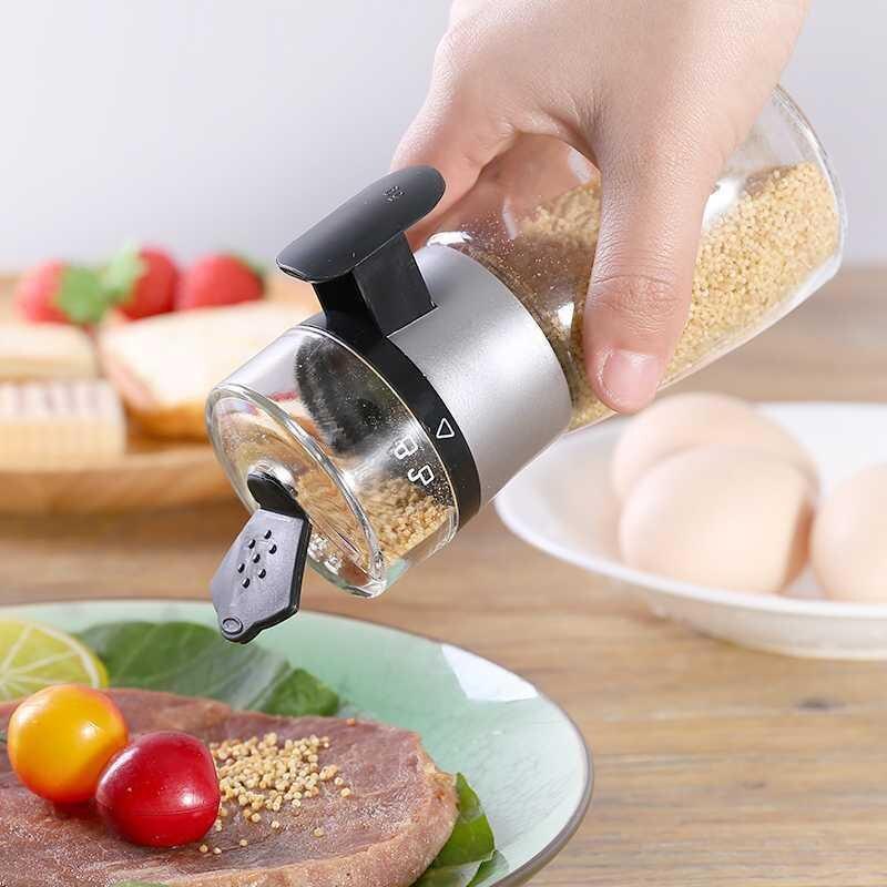 Push-type Salt Dispenser Spice Shaker salt shaker ... – Grandado