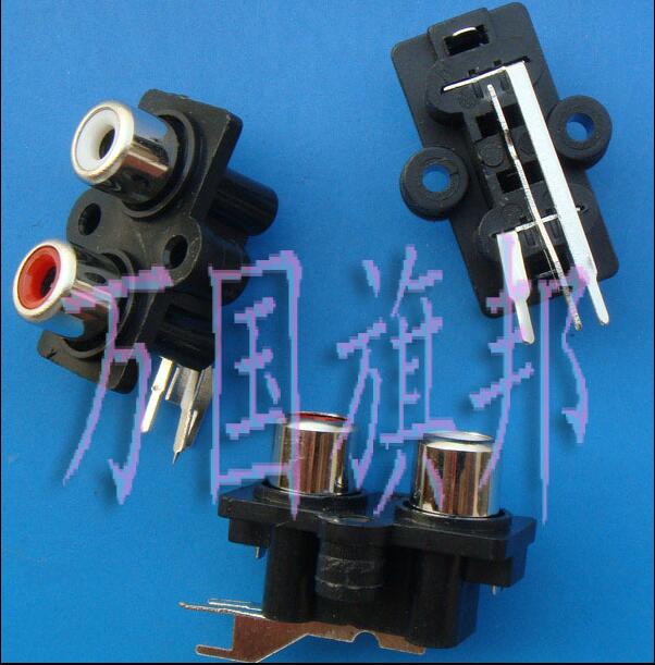 2 bit RCA lotus audio socket zwart – Vicedeal