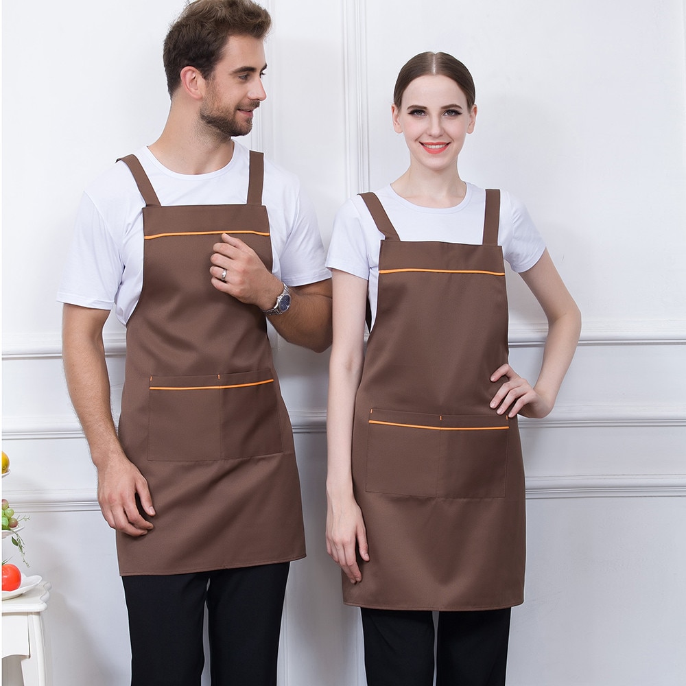 5 Color Unisex Fixed Shoulder Strap Chef Apron Kit... – Grandado