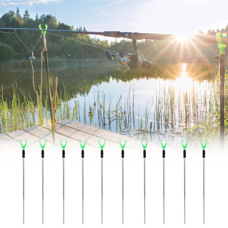 10 stk justerbart metal fiskestang beslag fast ram... – Grandado