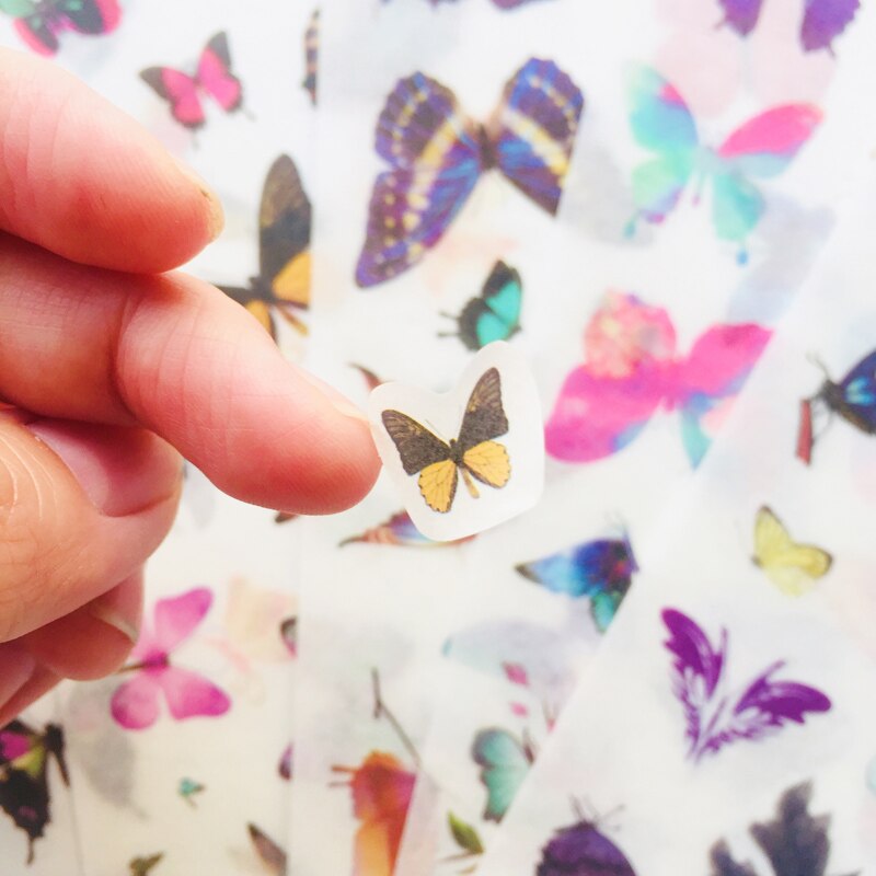 6 Sheets Butterfly Decorative Adhesive Stickers De... – Grandado