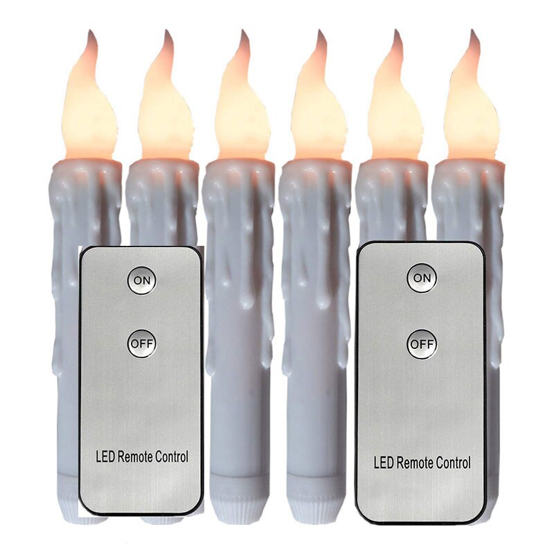 Pack of 6 Flickering Yellow Light Battery Operated... – Grandado