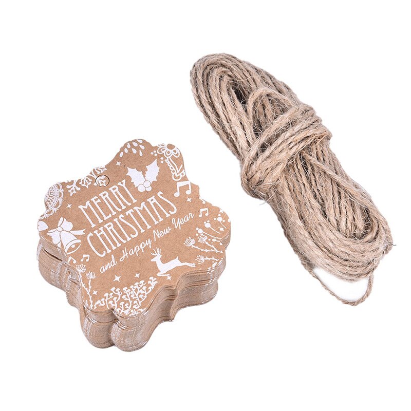 50PCS Christmas Kraft Paper Tags DIY Handmade/Than... – Grandado