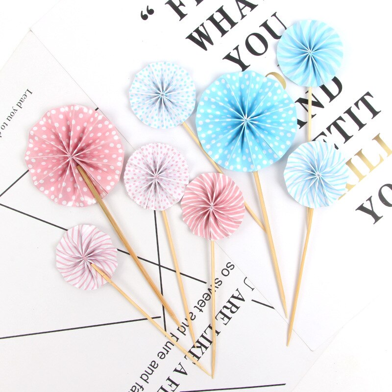 Cakelove 4 PCs/lot Mini Paper Fan Cake Cupcake Top... – Vicedeal