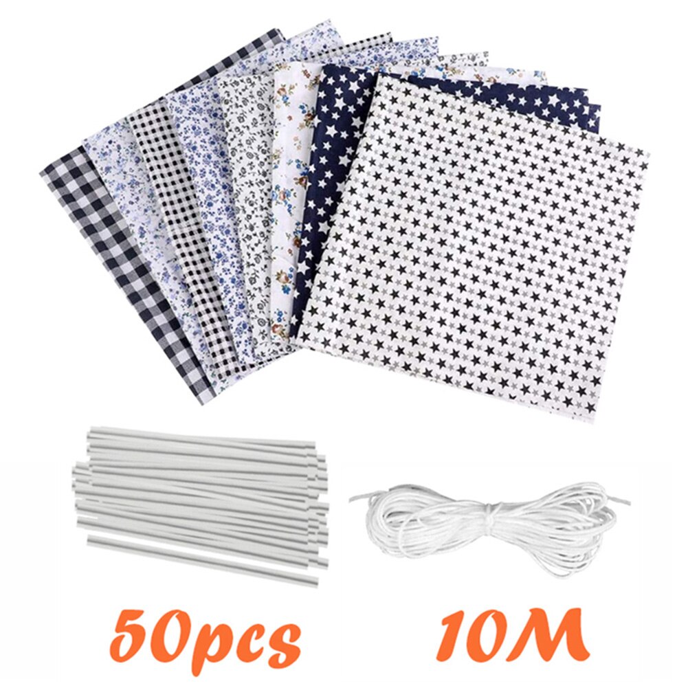 Diy Set Katoen Textiel Stof 50X50 Cm Met 10 M Elas... – Grandado