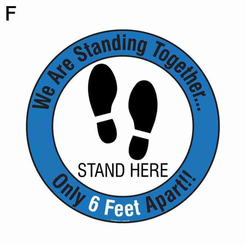 PVC Social Distancing Floor Decals Safety 6 Sticke... – Grandado