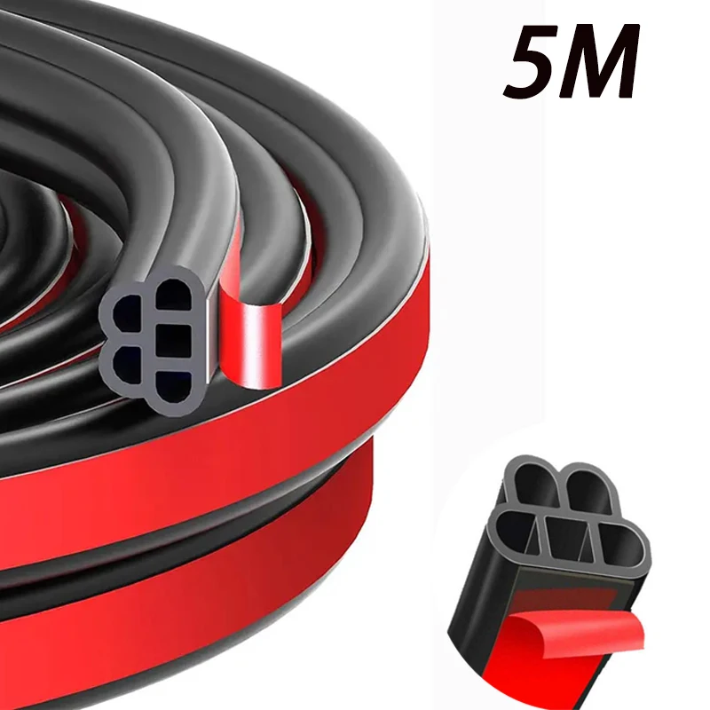 1/5 meter B-type door seal 5 holes self-adhesive s... – Grandado