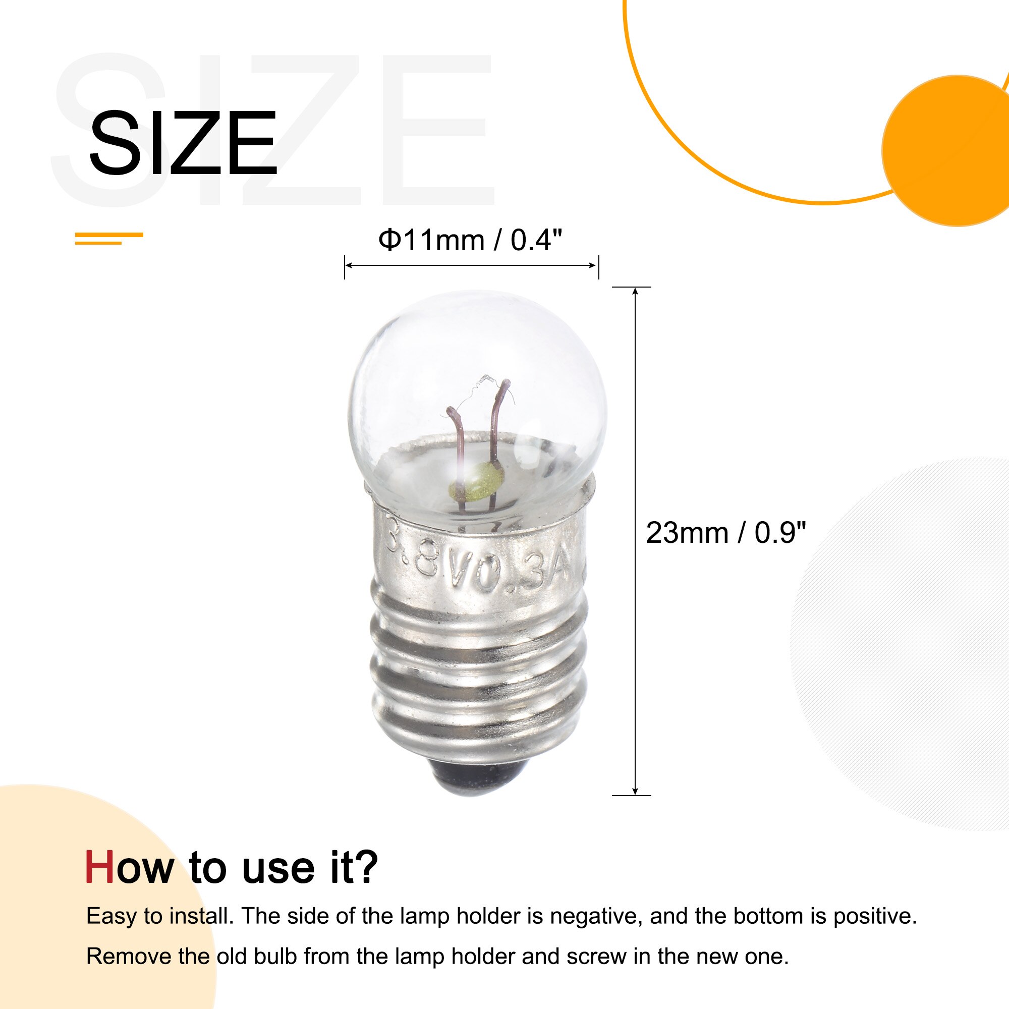 Uxcell E10 Schroef Base Miniatuur Lampen Dc 3.8V 0... – Vicedeal