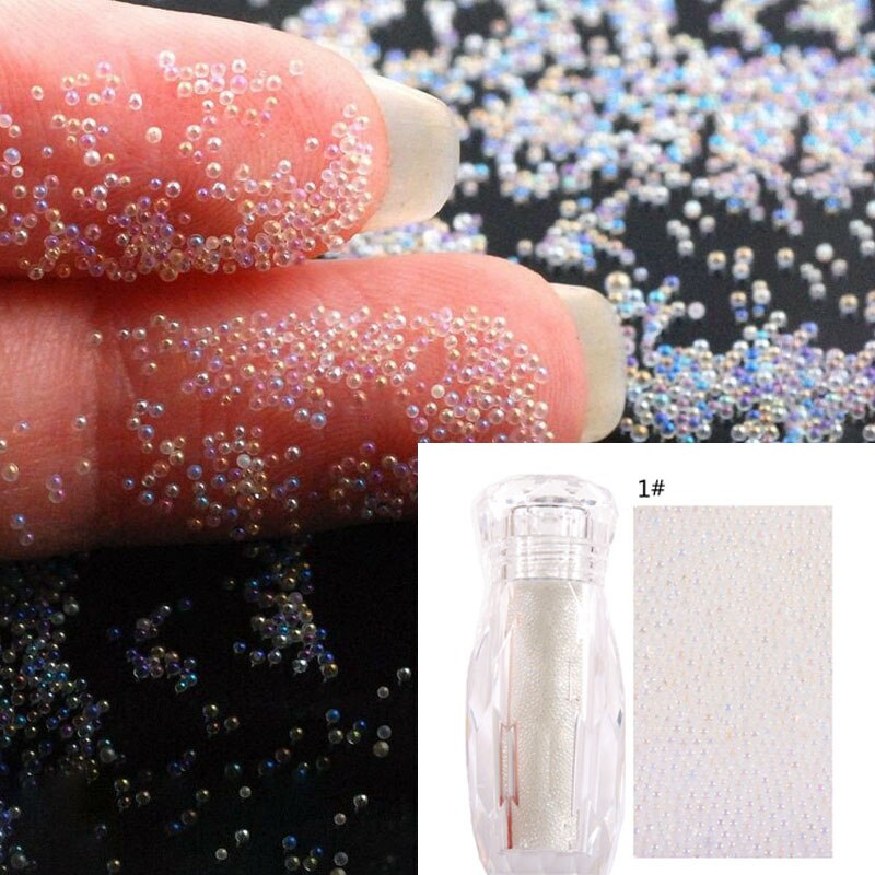 Pixie Nails Crystal Micro Beads Tiny Multicolor AB... – Grandado