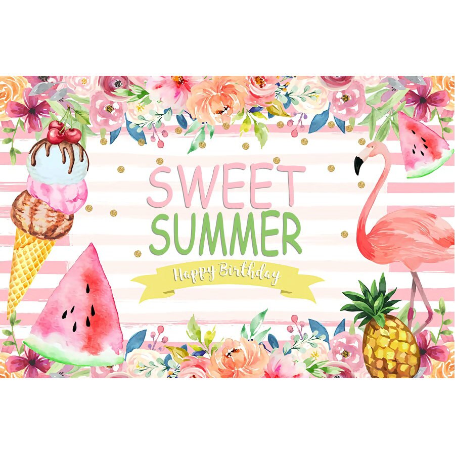 Sweet Summer Birthday Party Backdrop Photography B... – Vicedeal