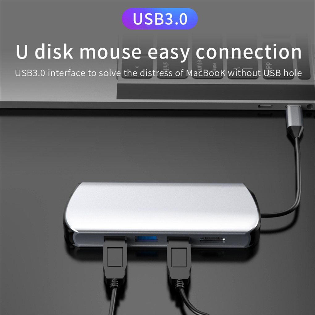 4 in 1 Type-c Hub Multiport Adapter with 4k HD USB... – Grandado
