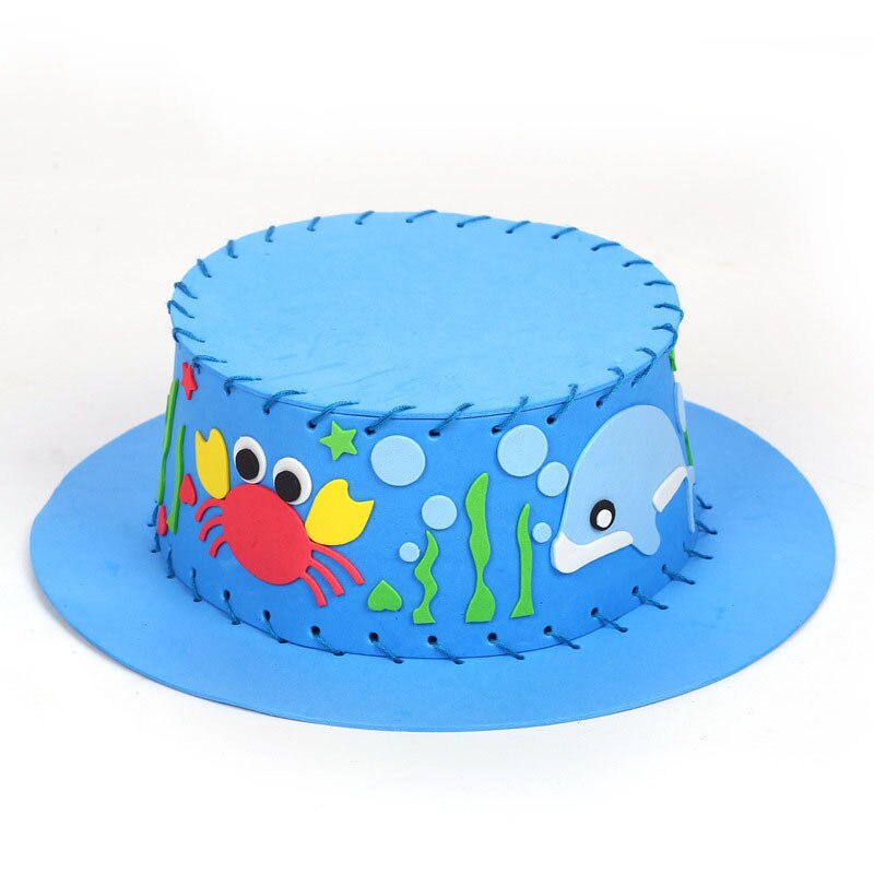 EVA Foam Paper Weaving Hat Flowers animal Patterns... – Grandado