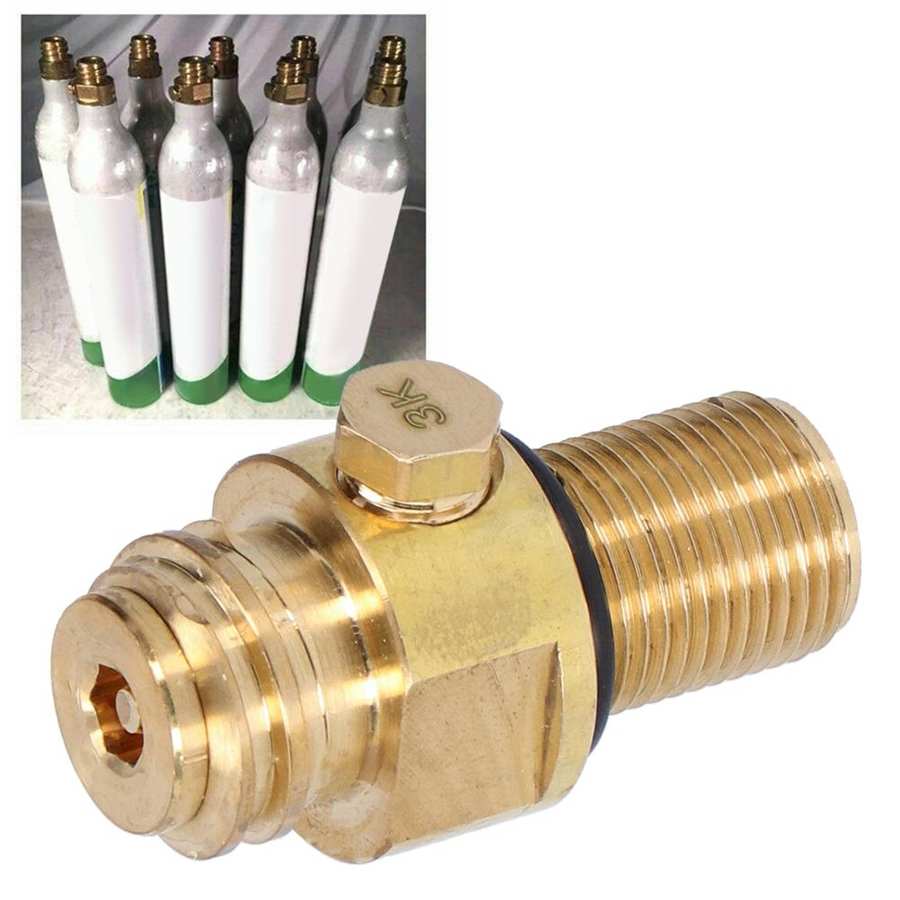 Beer Brewing M18x1.5 Thread CO2 Cylinder Refill Adapter Pin Valve ...