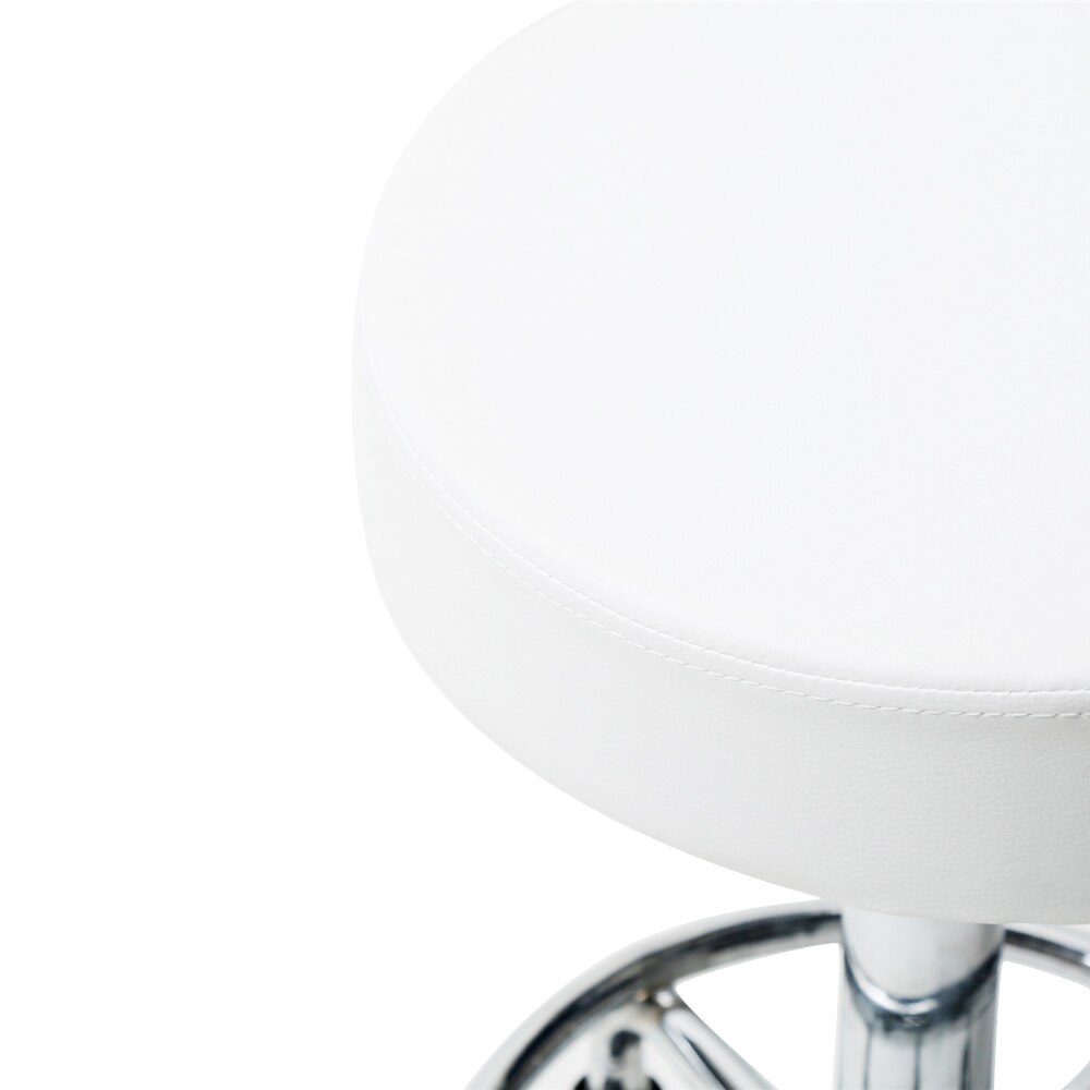 Round Stool Ha Ha Feet Rotation Bar Stool White – Grandado