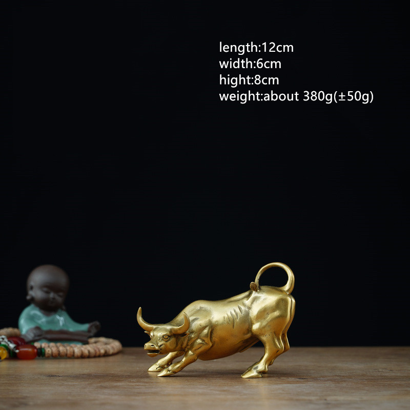 Statue de taureau en laiton Sculpture de bétail de... – Grandado