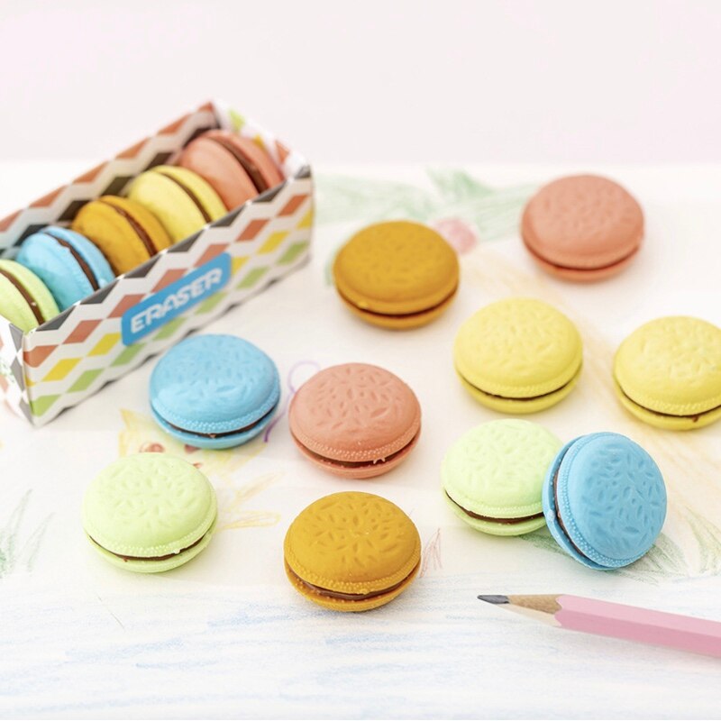 3pcs Macaroon Cute Eraser School Office Supply rub... – Vicedeal