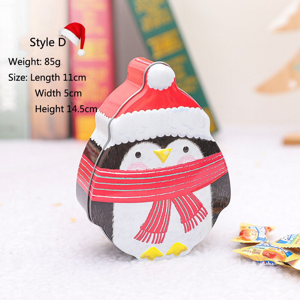 Christmas Tin Box Cute Santa Claus Snowman Penguin... – Vicedeal
