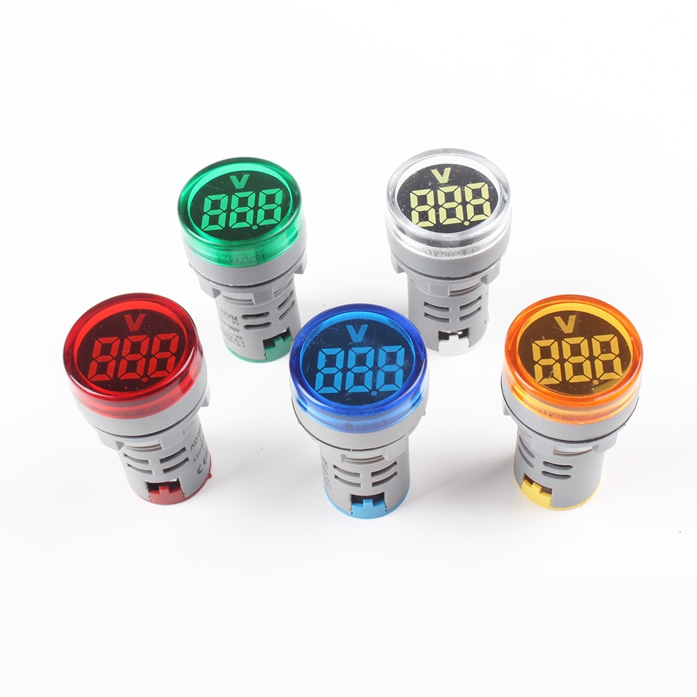 22mm LED Voltage measuring instrument Mini Voltage... – Grandado
