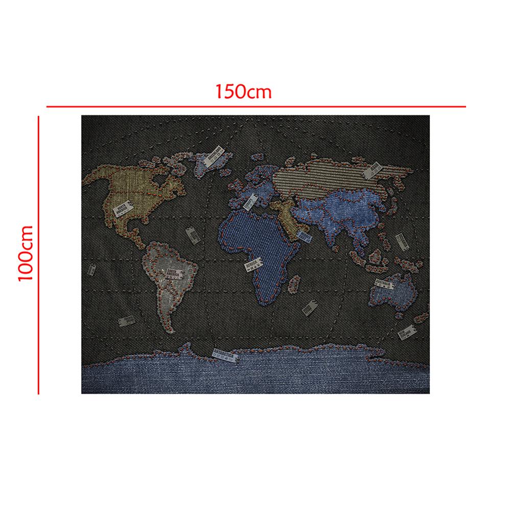 DIY World Map Cowboy Style Fun Decorative Map 150x... – Grandado