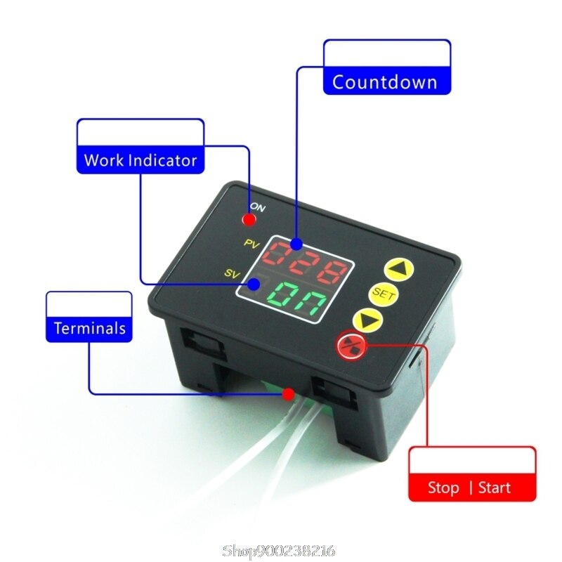 12V 24V 110V 220V LED Digital Display Time Delay R... – Grandado