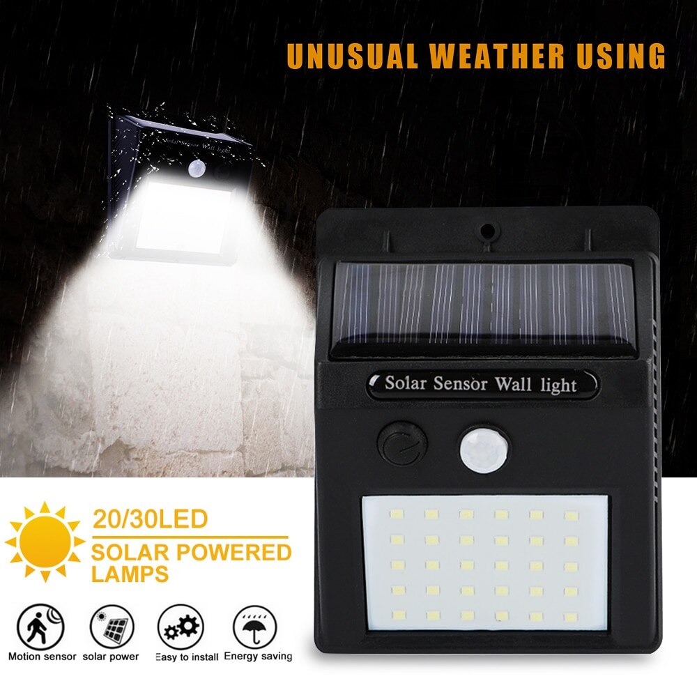 20/30 LED Solar Power Light PIR Motion Sensor 1/2/... – Vicedeal