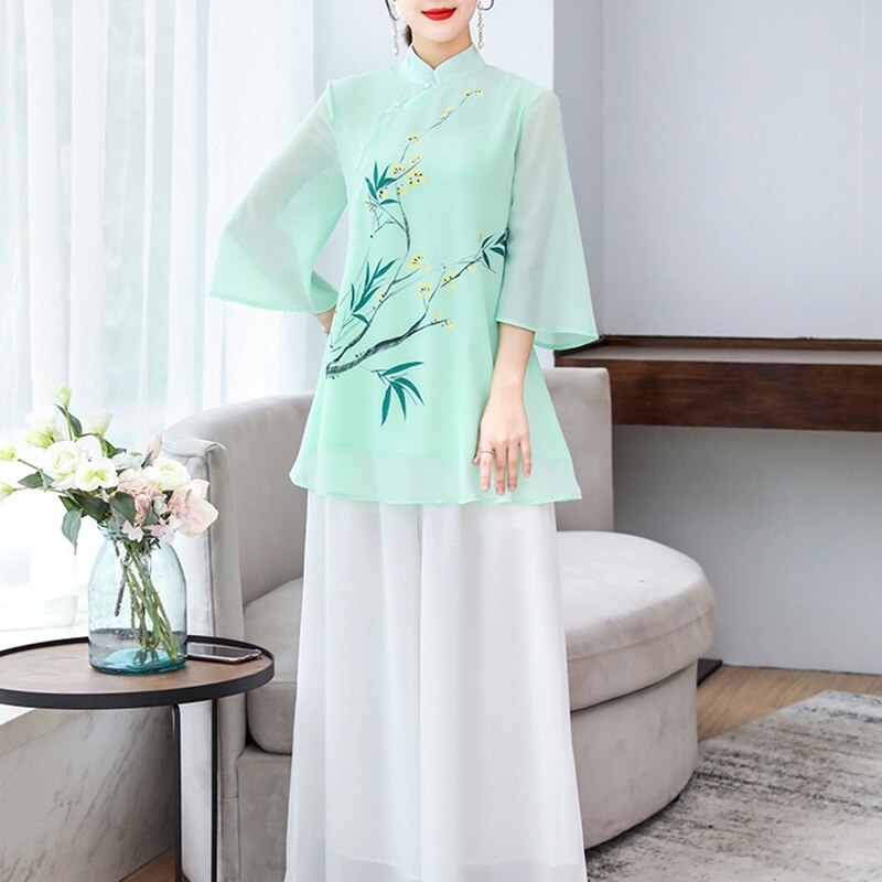 Chinese Tops For Woman Traditional Chinese Ink Pai... – Vicedeal