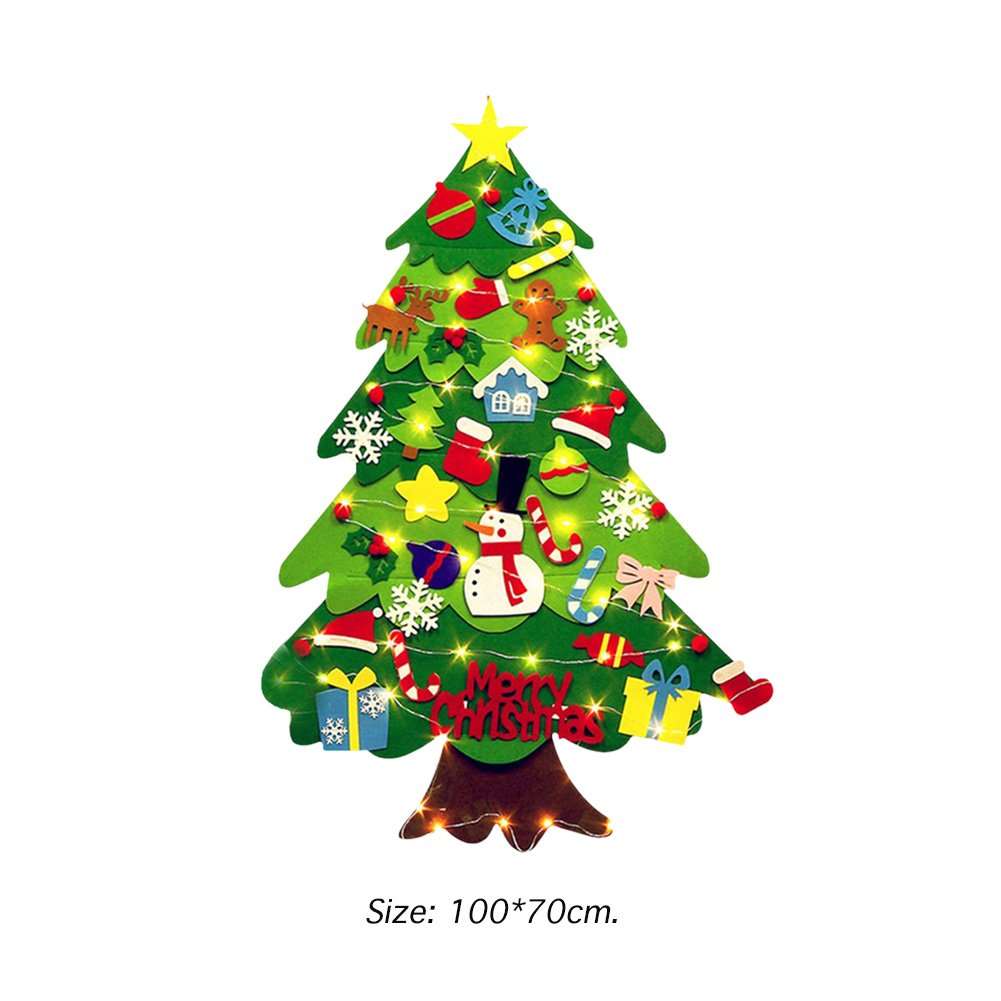 DIY 3D Felt Christmas Tree Sticker with Light Home... – Grandado
