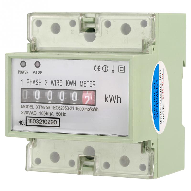 220V 10(40)A Digital 1-phase 2 Wire 4P DIN-Rail El... – Grandado