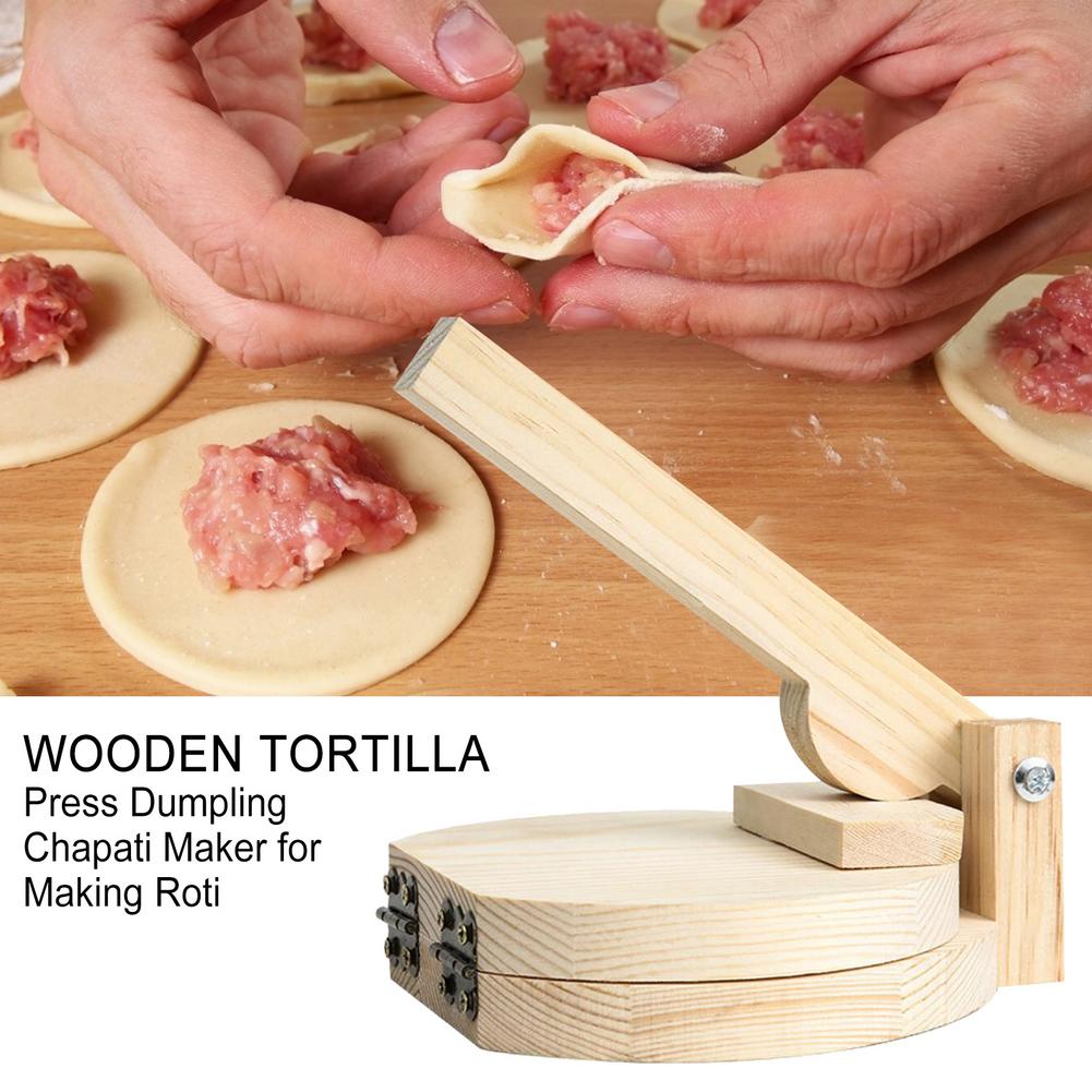 Wooden Tortilla Press Dumpling Skin Maker Tools Pr... – Grandado